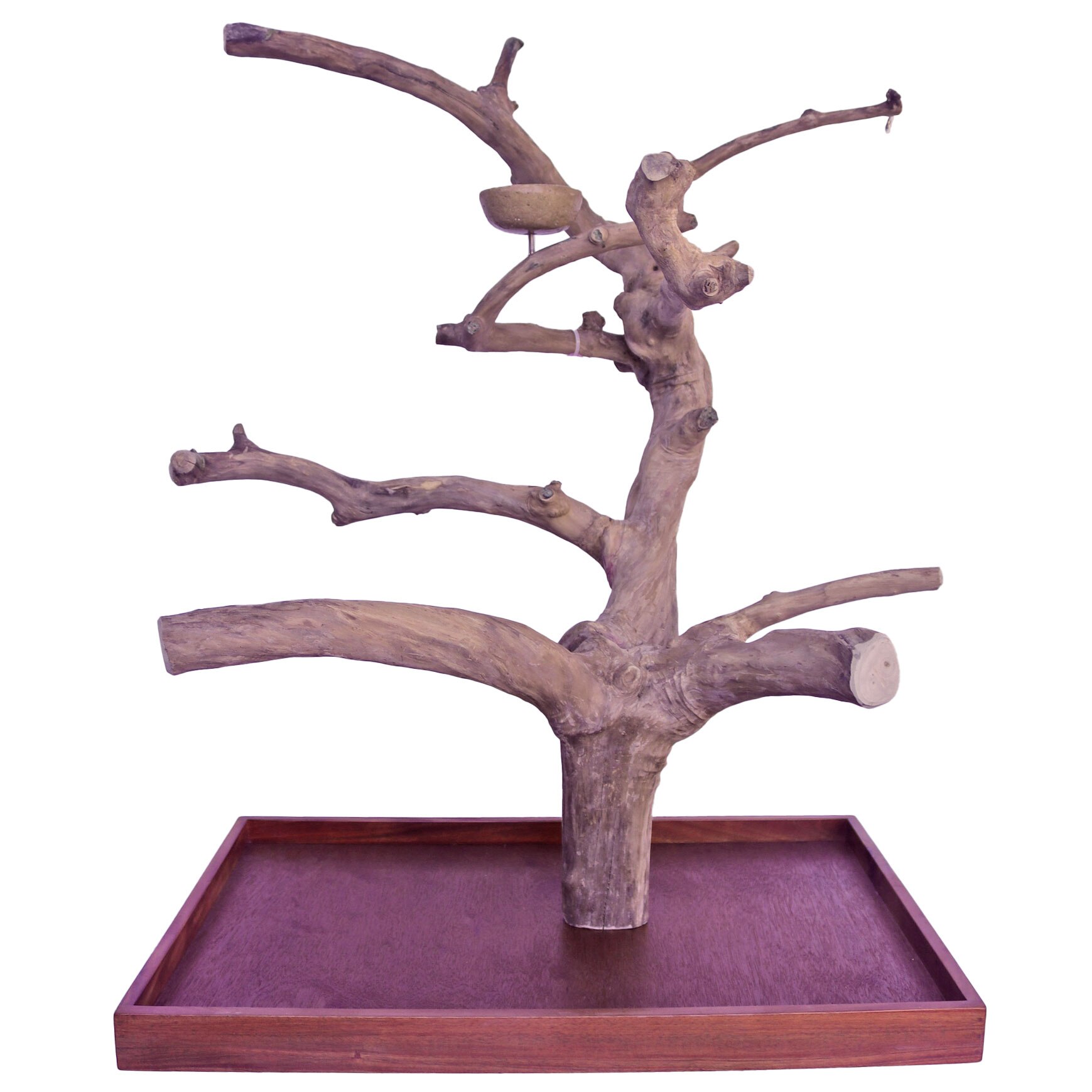 PYT-AE500XL-045 - 28"x18" XLarge Java Wood Table Top Play Stand