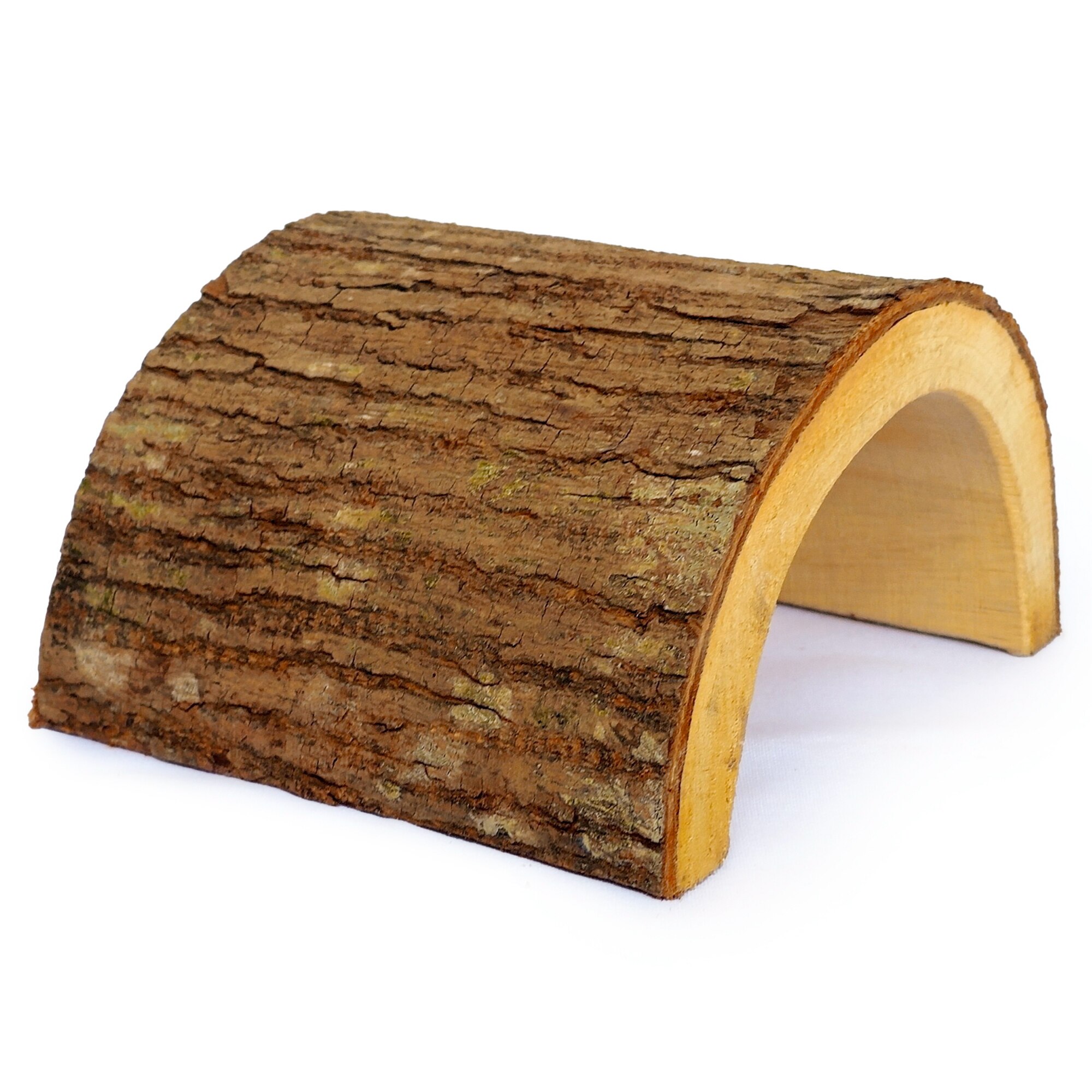 Natural Half Log Hideout 5"x5"x3"