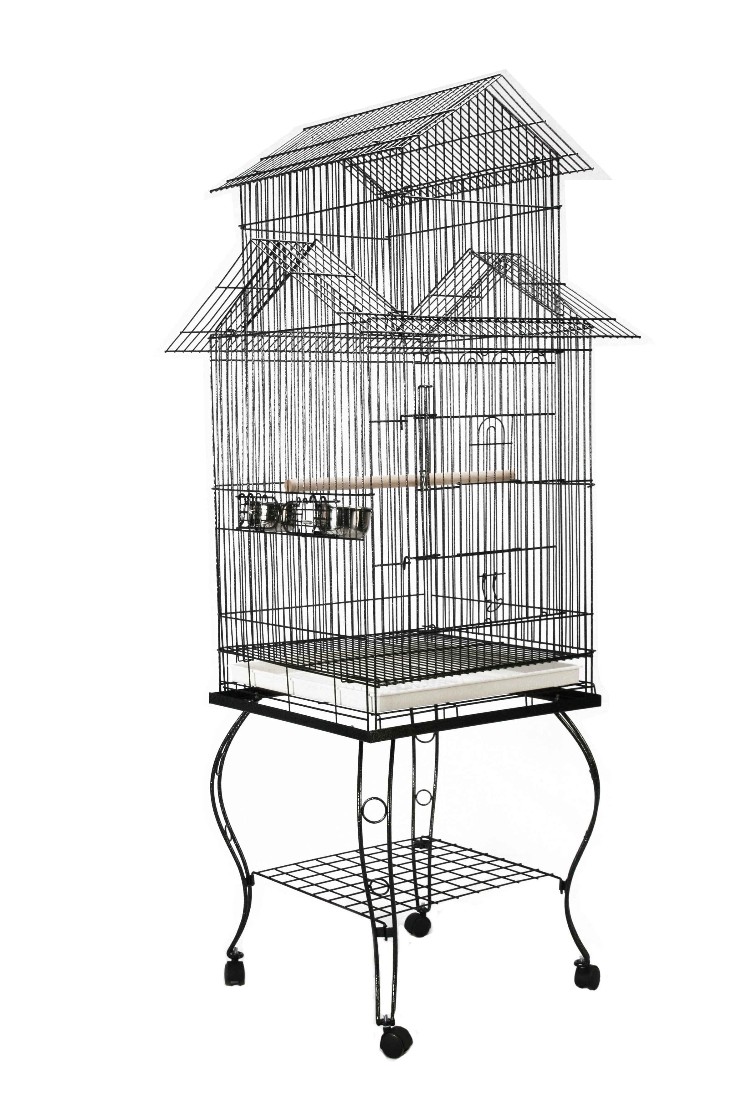 600T Black - 20"x20"x58" Economy Dome Top Cage