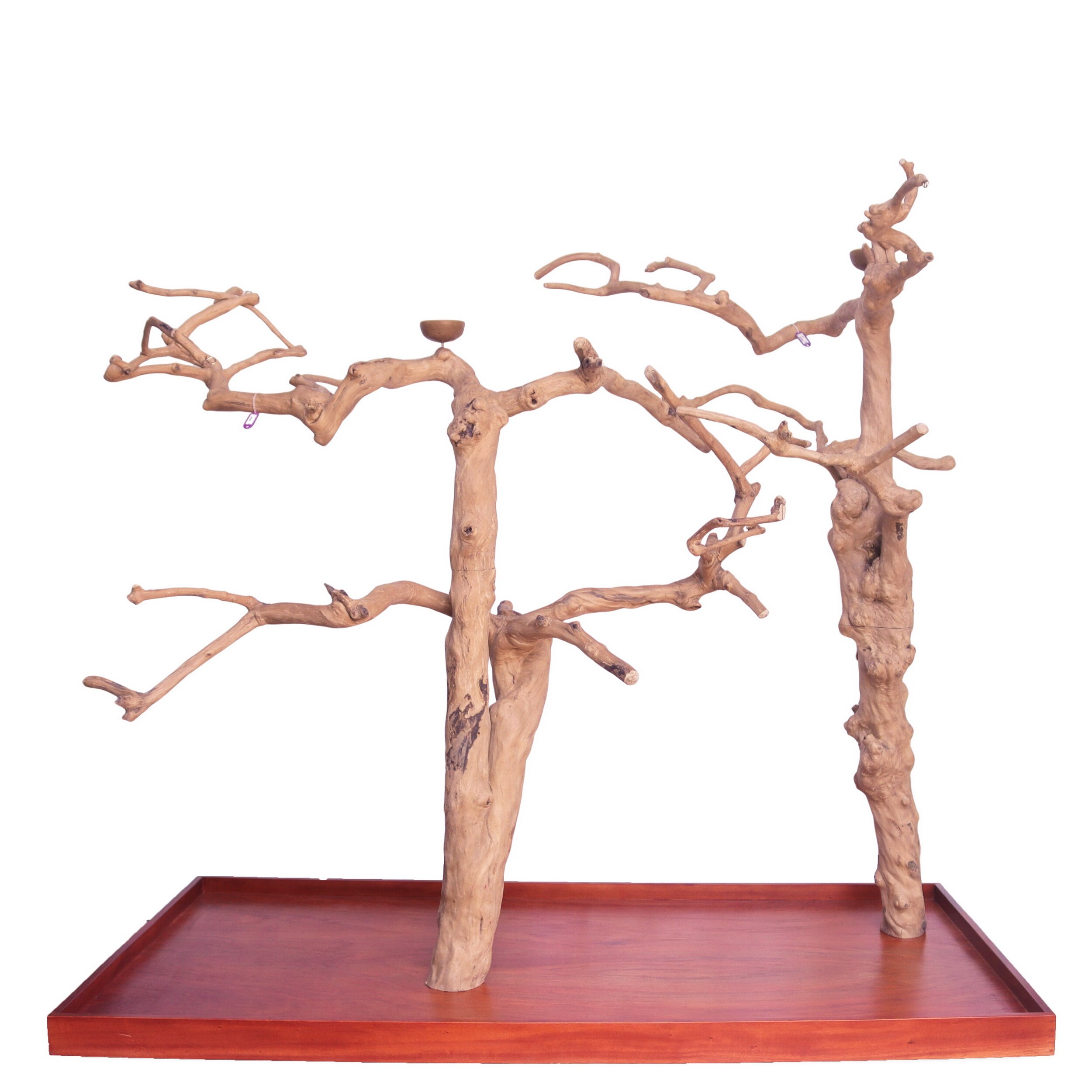 PYT-AE400L-C9855 - Large Double Java Wood Bird Tree