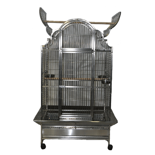 GC6-4032 Stainless Steel - 40"x32"x75" Opening Victorian Top Cage