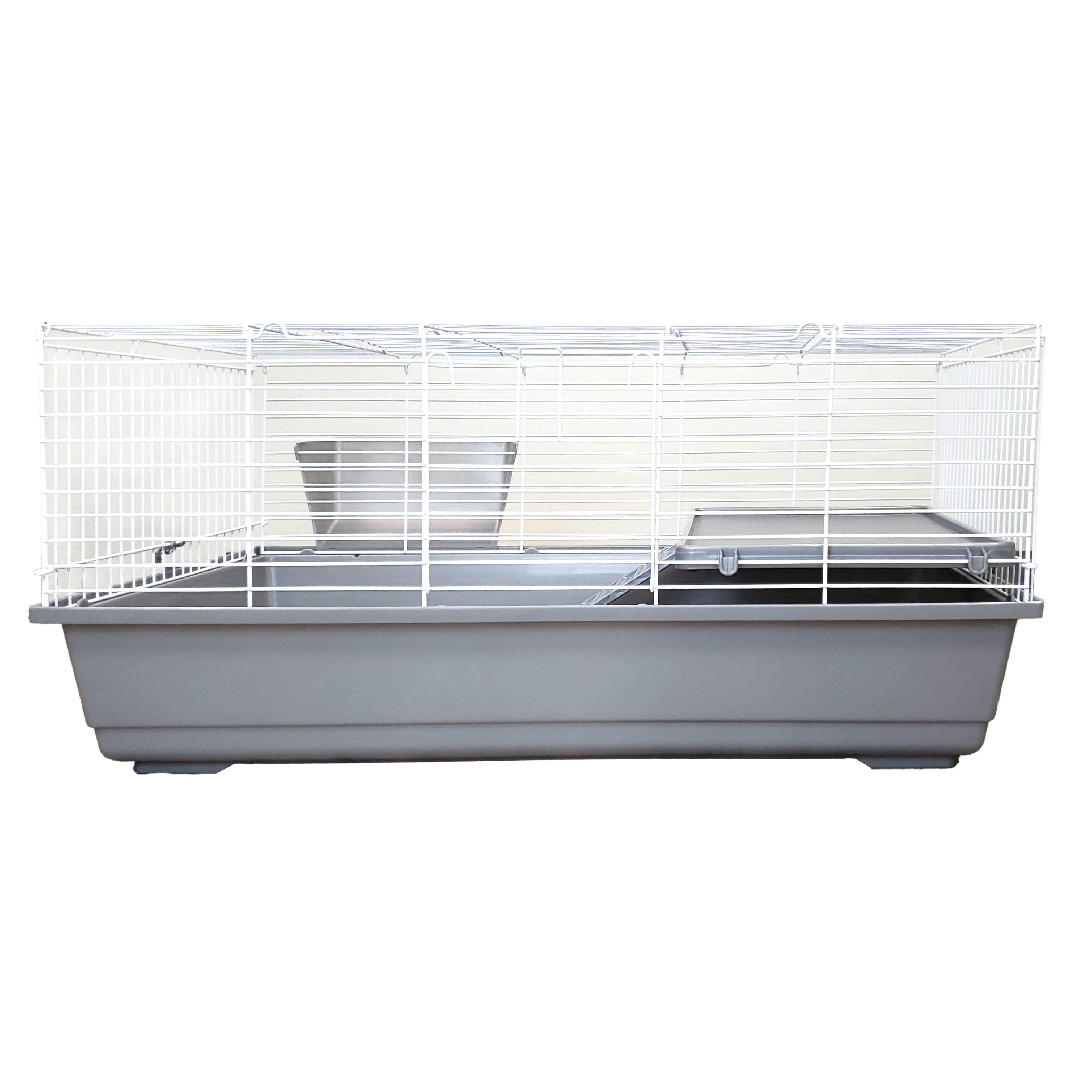 RB100SP Grey - 40" Rabbit Cage with Ramp & Platform (Retail Box)