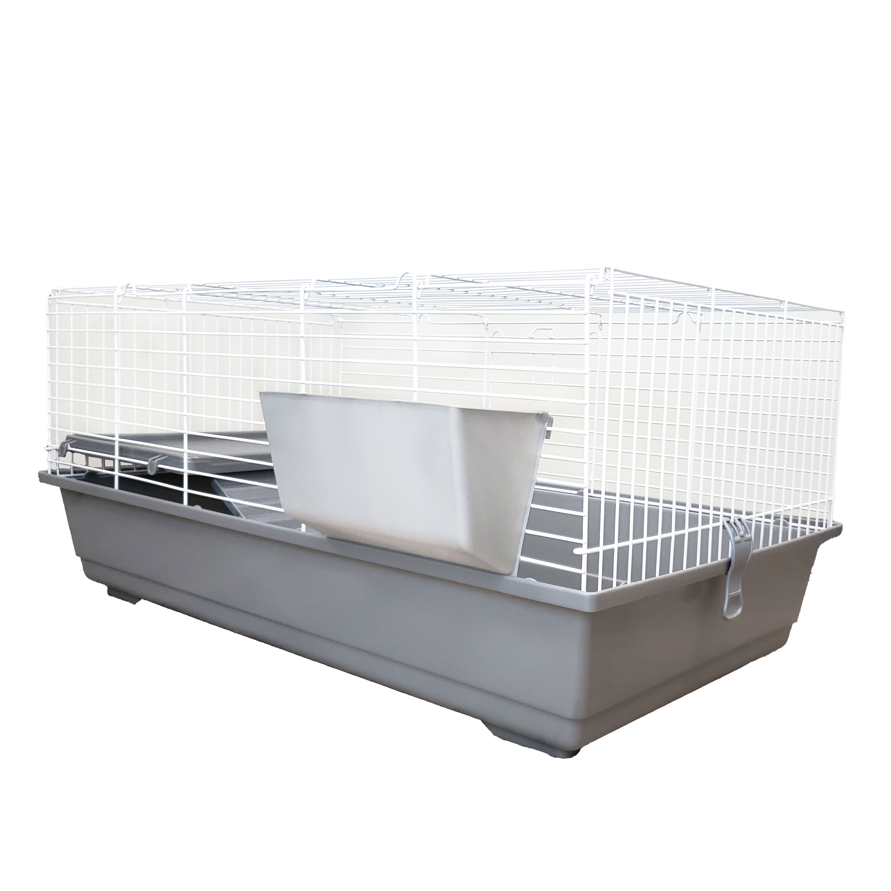 RB100SP Grey - 40" Rabbit Cage with Ramp & Platform (Retail Box)