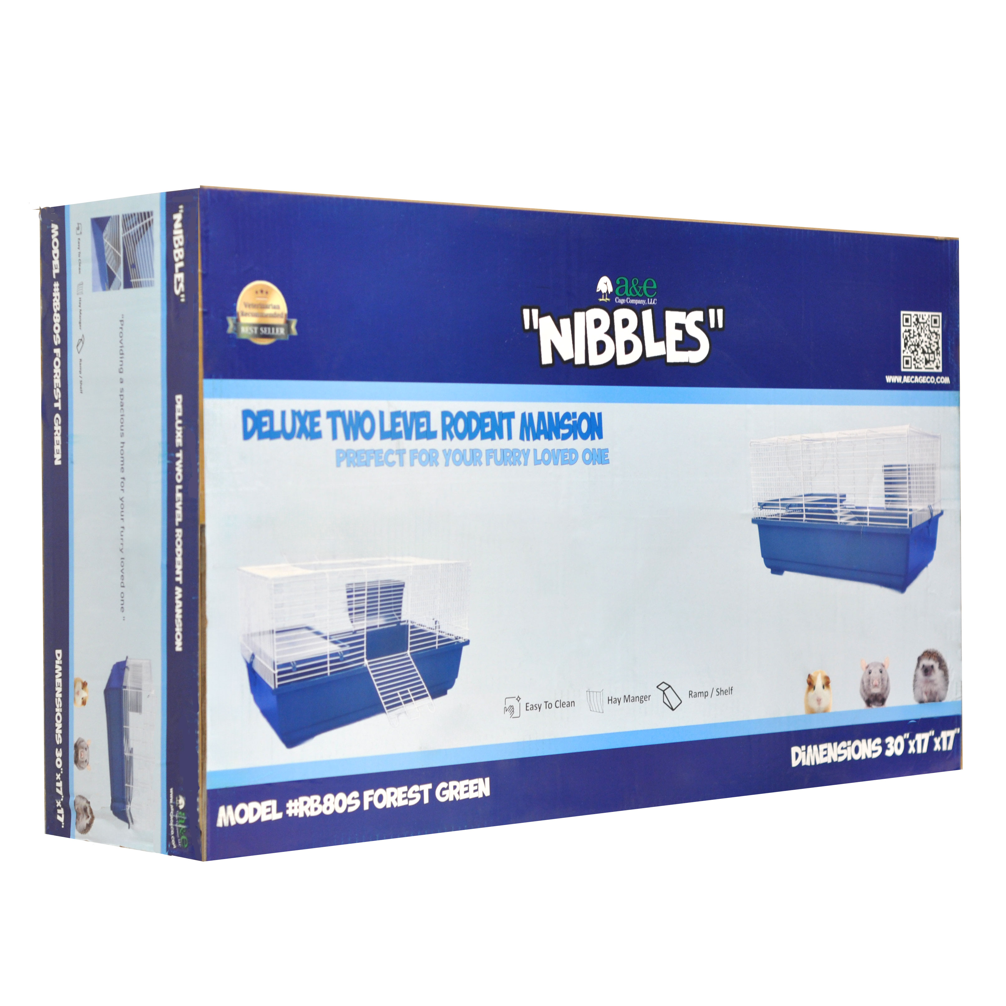 RB80S Green - 30" Small Animal Cage with Ladder & Platform (Retail ...